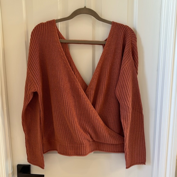 Jessica Simpson | Sweaters | Rusty Peach Wrap Sweater | Poshmark